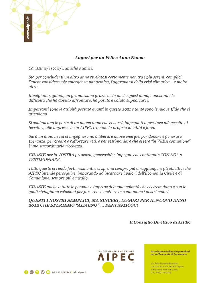 Buon 2022! | AIPEC
